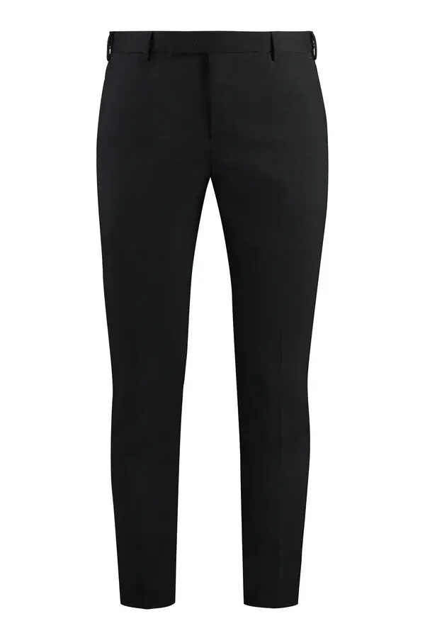 PT TORINO Dieci Wool-blend Trousers With Side And Welt Pockets