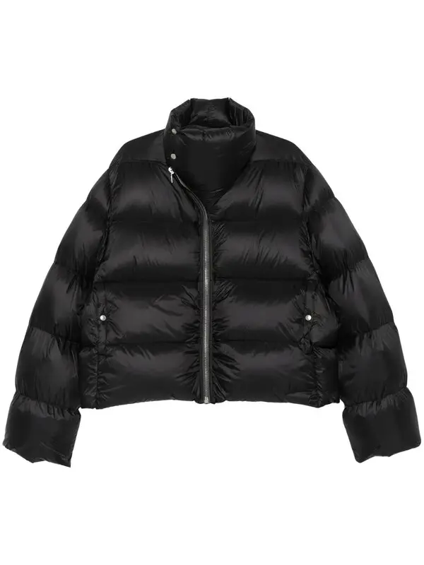 Rick Owens Quilted Down-fill Puffer Coat With Wool Trim