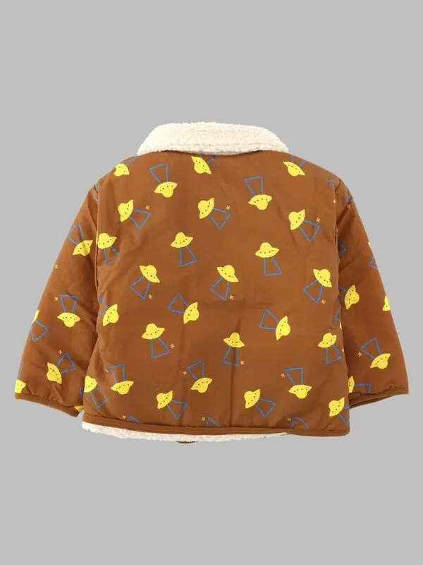 BOBO CHOSES Reversible Pixel Abduction Sheepskin-style Mini Jacket