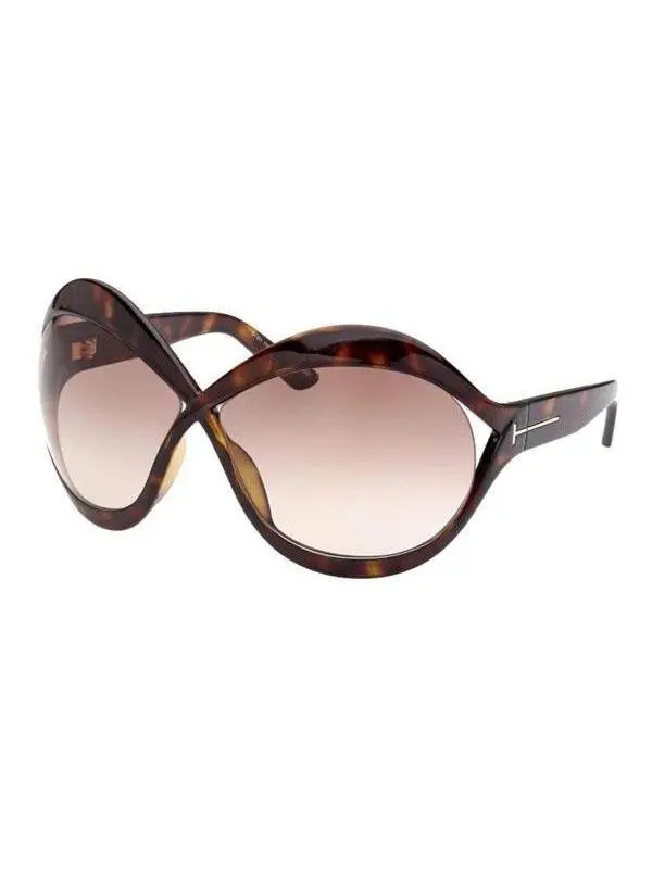 TOM FORD Ft0902 Sunglasses Dark Havana / Gradient Brown