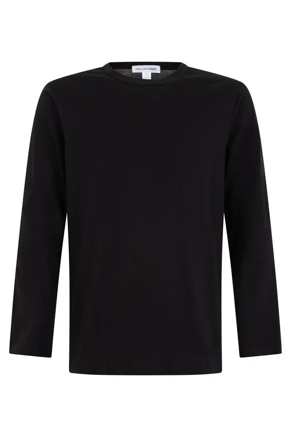 Comme Des Garçons Long Sleeve Cotton Shirt With Wide Neck