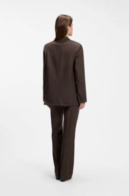 BOSS Regular-fit Jacket In Two-tone Virgin Wool
