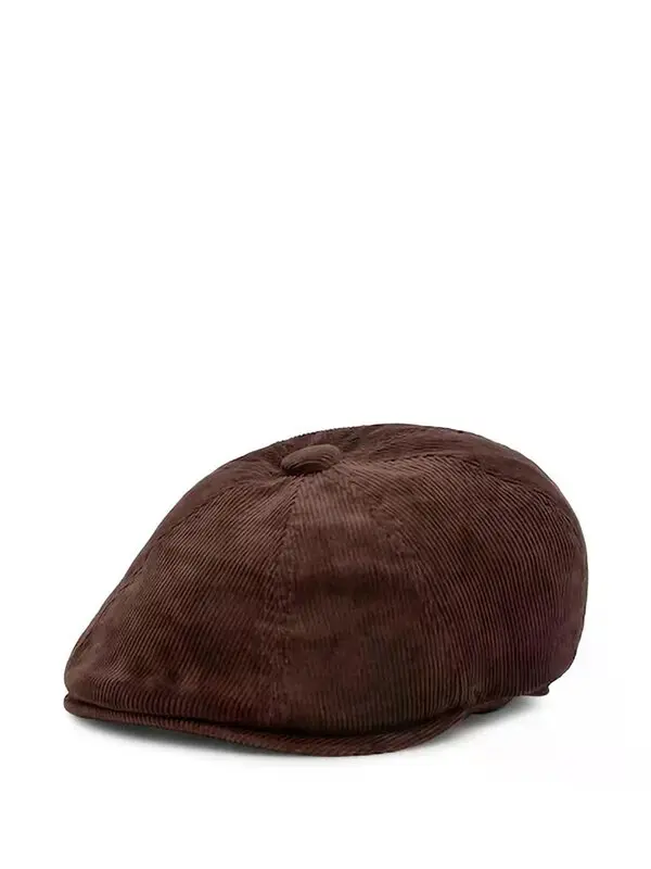 KANGOL Cord Hawker Flat Cap - Brown