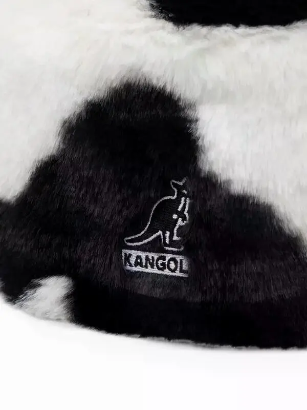 KANGOL Cow-print Faux-fur Bucket Hat
