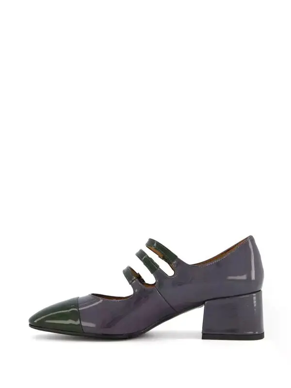 GIBALDI Martina Triple-strap Patent-leather Pumps