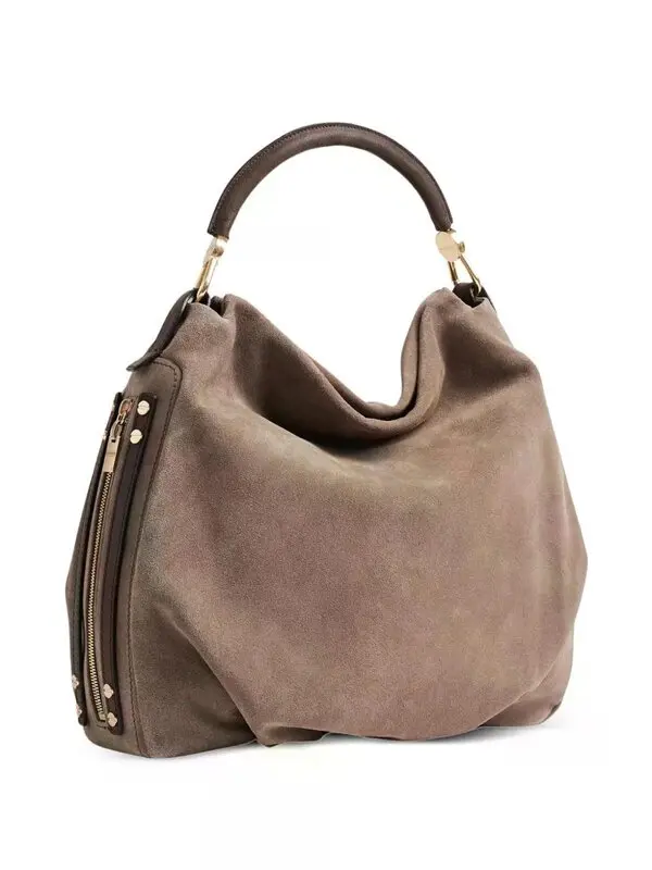 Borbonese Medium Bice Suede Shoulder Bag - Brown