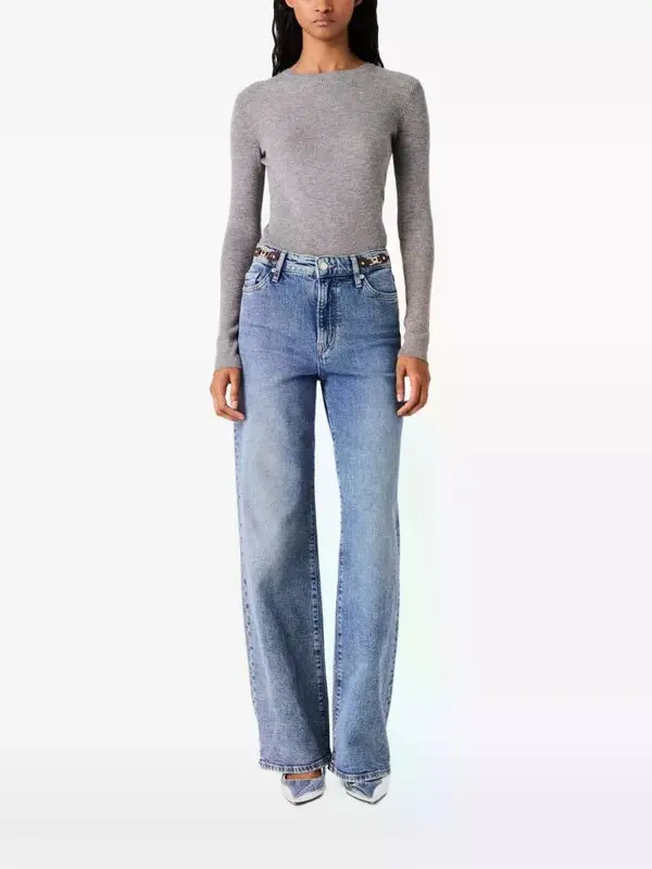 Maje Second-skin Round Neck Sweater - Grey