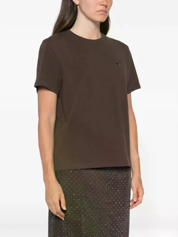 Maje T-shirt With Embroidered Logo