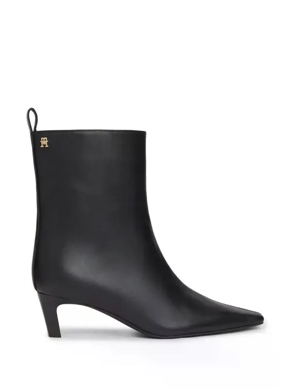 Tommy Hilfiger Pointed-toe Ankle Boots - Black
