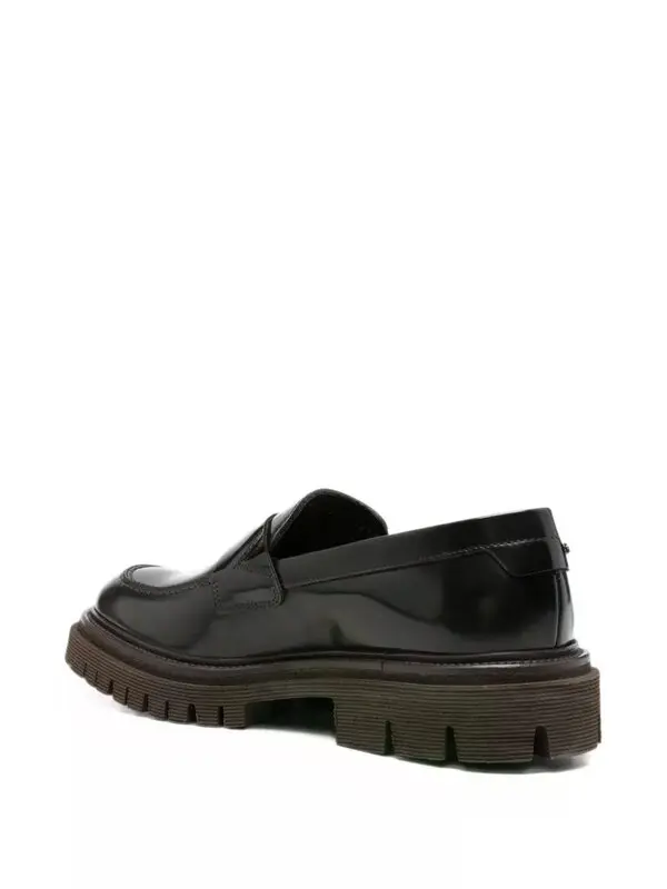 BALDININI Patent-leather Lug-sole Loafers