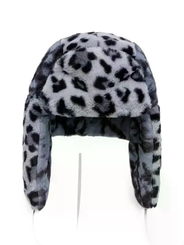 KANGOL Leopard-print Faux-fur Trapper Hat