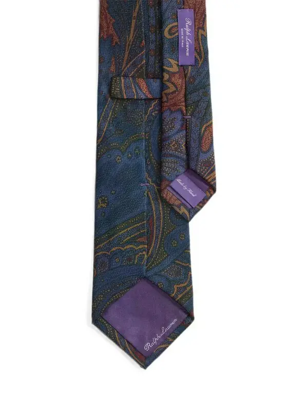 Ralph Lauren Purple Label Paisley-print Silk Tie - Blue