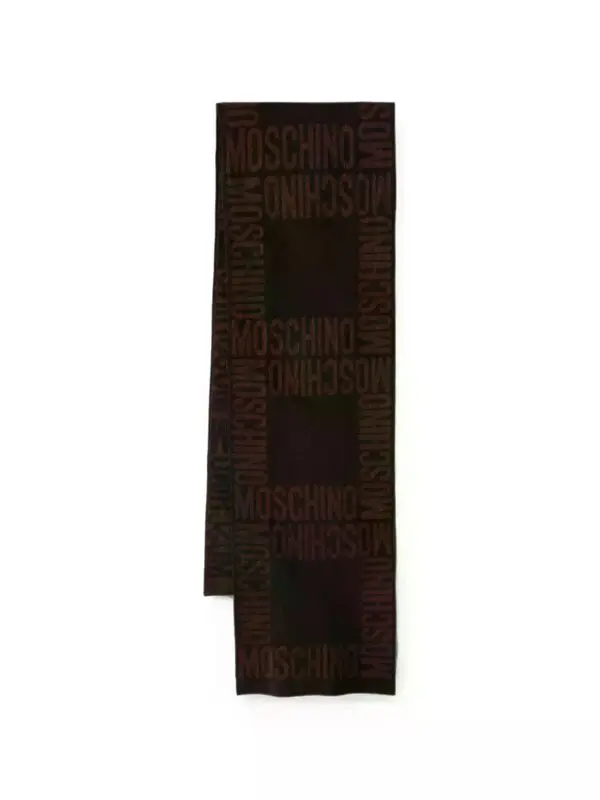 Moschino Logo-intarsia Wool Scarf