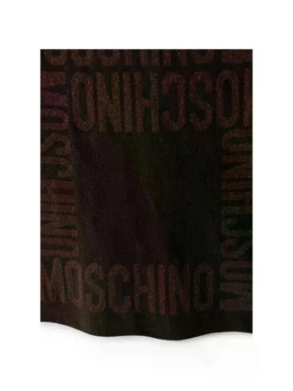 Moschino Logo-intarsia Wool Scarf