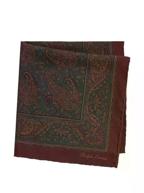 Ralph Lauren Purple Label Paisley-print Silk Pocket Square