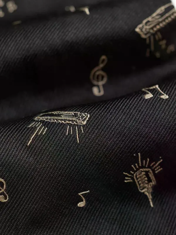Ralph Lauren Musical-motif Silk Tie - Black