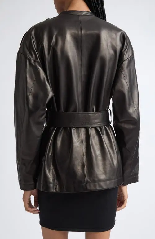 Versace Floridiana Leather Jacket