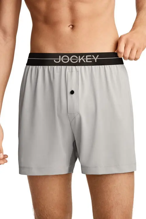 JOCKEY Active Microfiber 4.5" Boxer - Grey