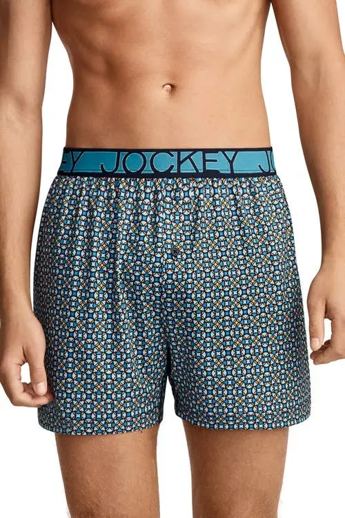 JOCKEY Active Microfiber 4.5" Boxer - Tidal Tile