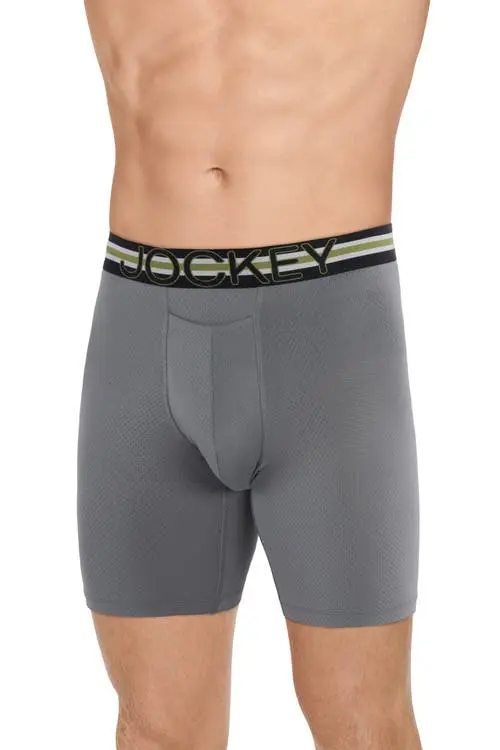 JOCKEY Sport Stability Pouch Microfiber 9" Long Leg Boxer Brief - Vulcan