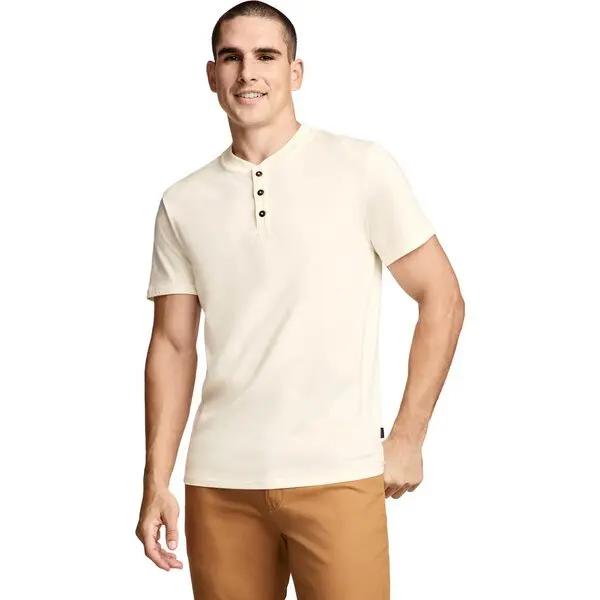 JOCKEY Outdoors Luke Bryan 100% Cotton Short Sleeve Henley - Fawn