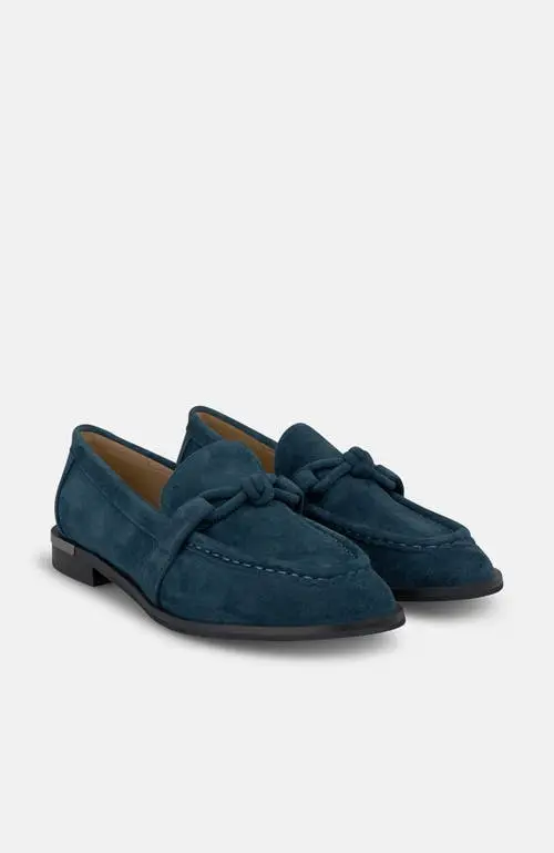 ALMA EN PENA Loafer Knot Detail - Navy