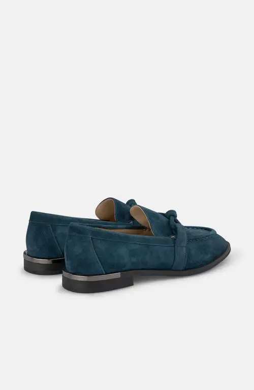 ALMA EN PENA Loafer Knot Detail - Navy