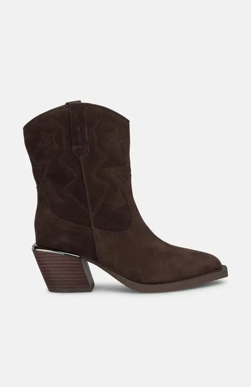 ALMA EN PENA Low Heel Ankle Boot - Coffee