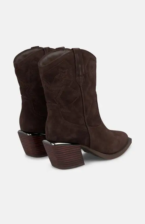 ALMA EN PENA Low Heel Ankle Boot - Coffee