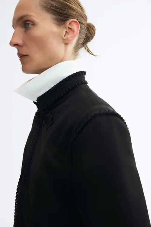 H&M Cropped Braid-detail Jacket
