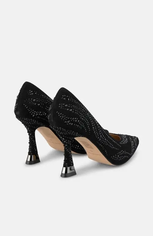 ALMA EN PENA High Shoe Rhinestone Detail - Black
