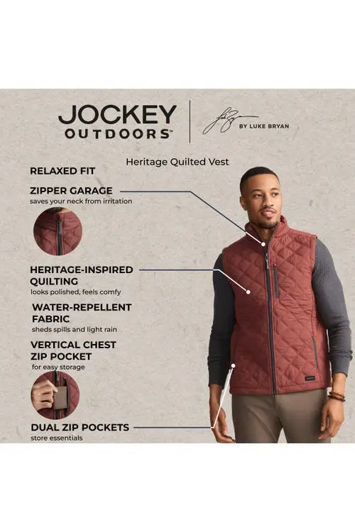 JOCKEY Outdoors Luke Bryan Heritage Quilted Vest - Deep Chartreuse