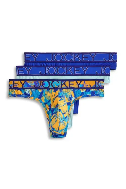 JOCKEY Microfiber Stretch Thong3 Pack - Intense Agate