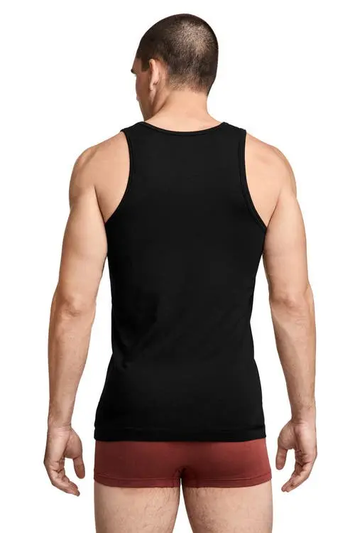 JOCKEY Cotton Stretch Tank Undershirt3 Pack - Black