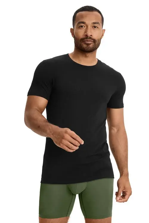 JOCKEY Cool Cotton Stretch Crew Neck Undershirt - Black