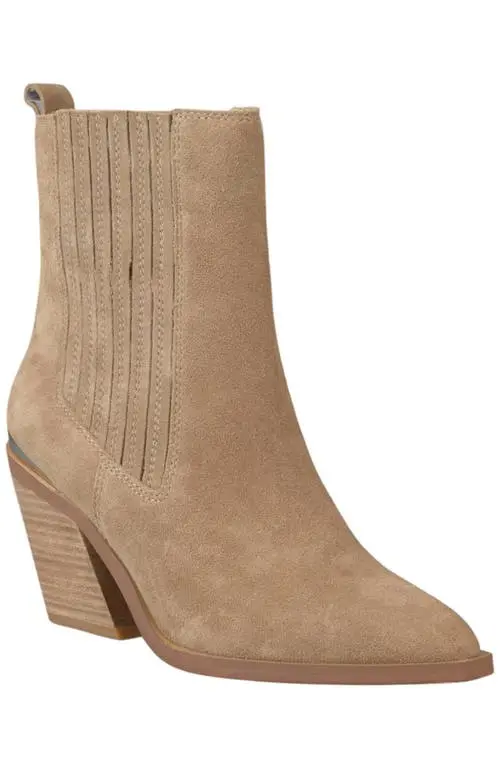 ALMA EN PENA Metallic Heel Bootie - Vison