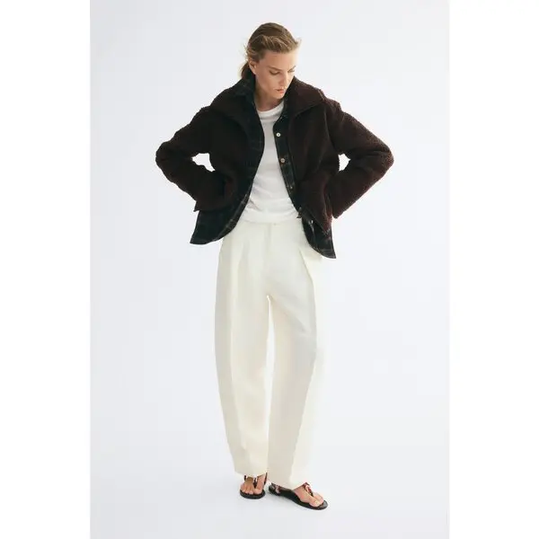H&M Teddy Fleece Jacket - Dark Brown