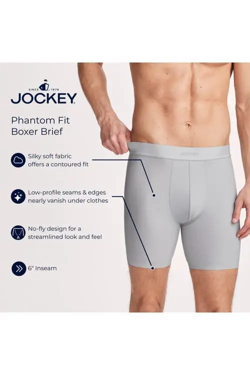 JOCKEY Phantom Fit 6" Boxer Brief - Scout