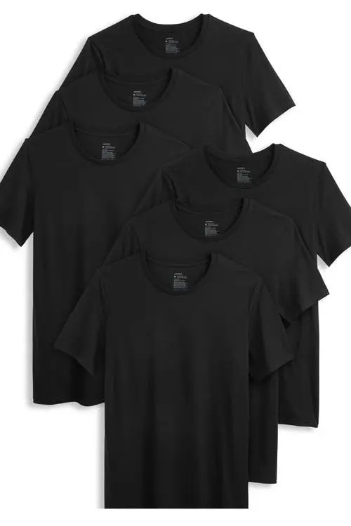 JOCKEY Cotton Stretch Crew Neck Undershirt6 Pack - Black
