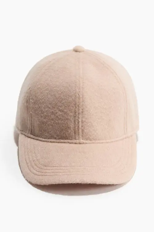 H&M Felted Cap - Light Beige