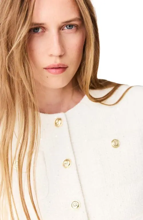 Maje Short-sleeved Tweed Jacket
