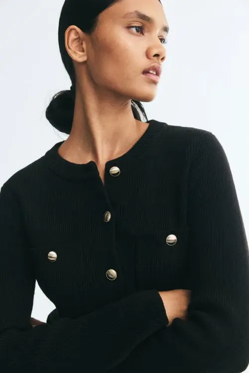 H&M Knit Button-front Dress