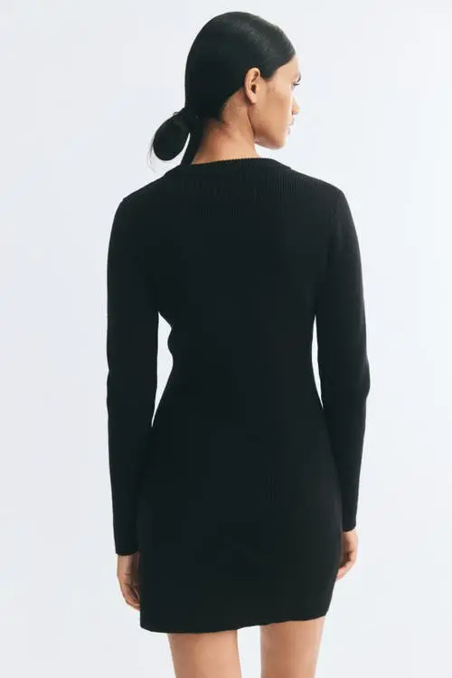 H&M Knit Button-front Dress