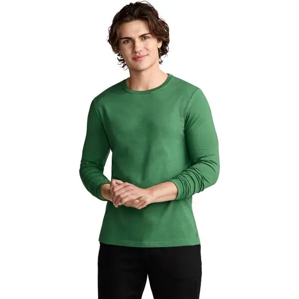 JOCKEY Made2fit Long Sleeve Crew Neck T-shirt - Badge Green