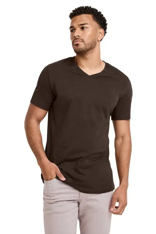 JOCKEY Made2fit V-neck T-shirt - Walnut