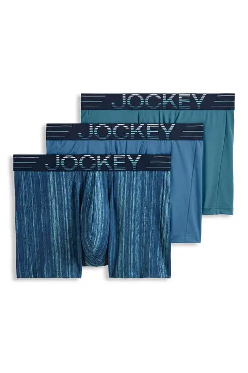 JOCKEY Everactive Zero Chafe 4" Microfiber Trunk3 Pack - Buckeye