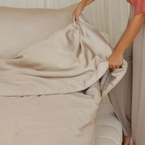 AEPTOM Double Cocoon Mulberry Silk-filled Quilt - Stone