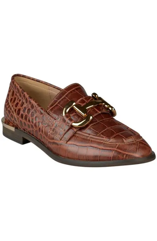 ALMA EN PENA Metallic Stirrup Moccasin - Camel