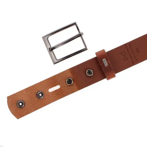 Trafalgar Conall 35mm Chageable Buckle Geniune Leather Belt - Brown