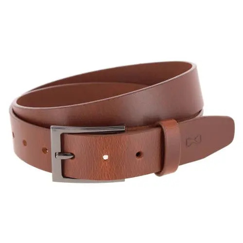 Trafalgar Conall 35mm Changeable Buckle Genuine Leather Belt - Brown